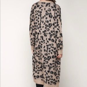 Mustard Seed | Sweaters | Long Leopard Animal Print Cardigan Duster ...